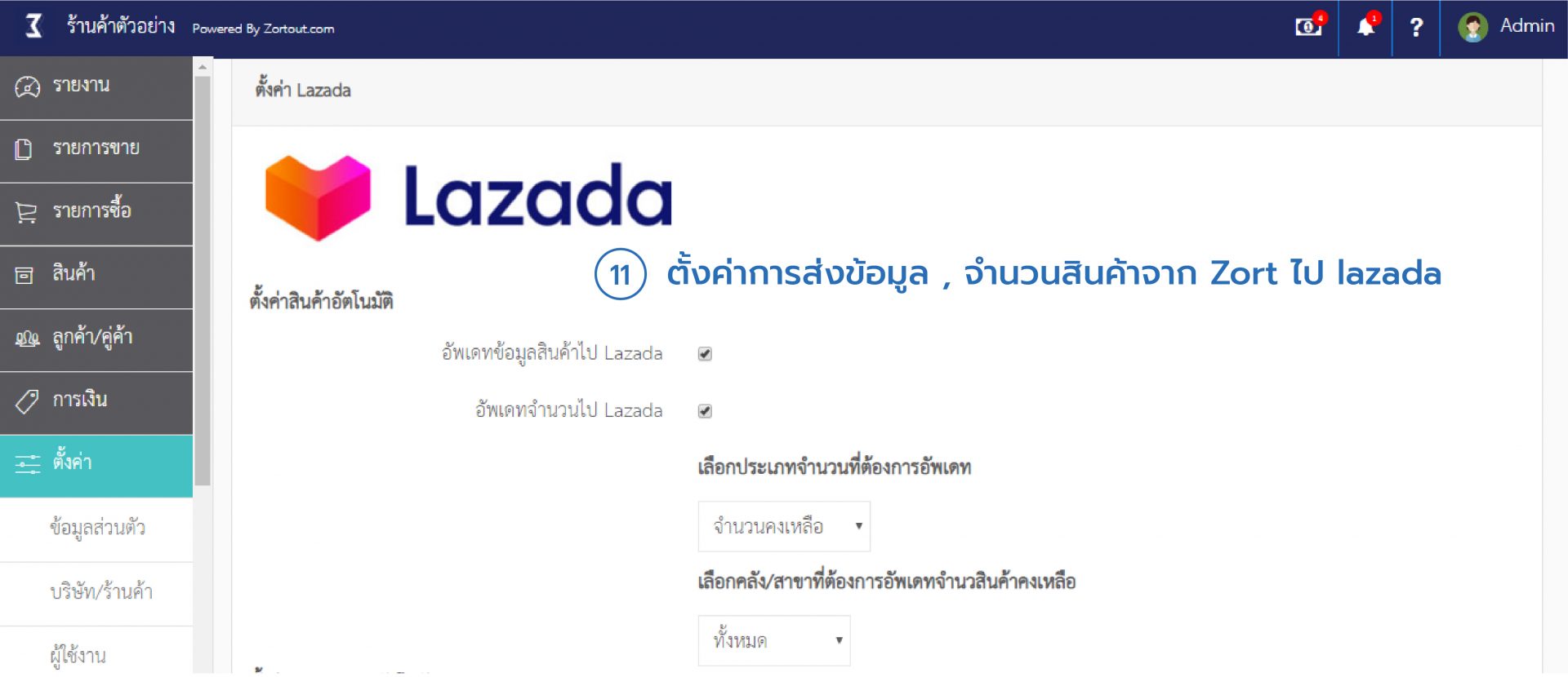 ZORT เชื่อมต่อกับ Lazada ได้แล้ววันนี้