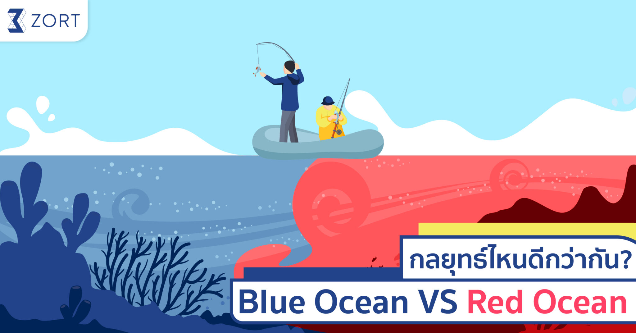 Blue Ocean คืออะไร? Red Ocean คืออะไร? ต่างกันยังไง? | ZORTOUT